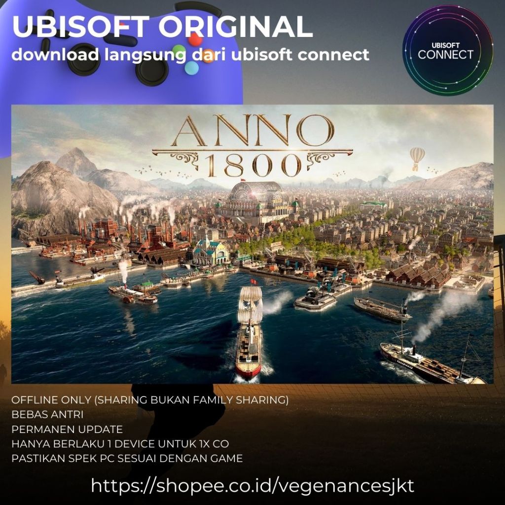 Jual Anno 1800 Year 5 Gold Edition PC Game Sharing Original + Latest ...