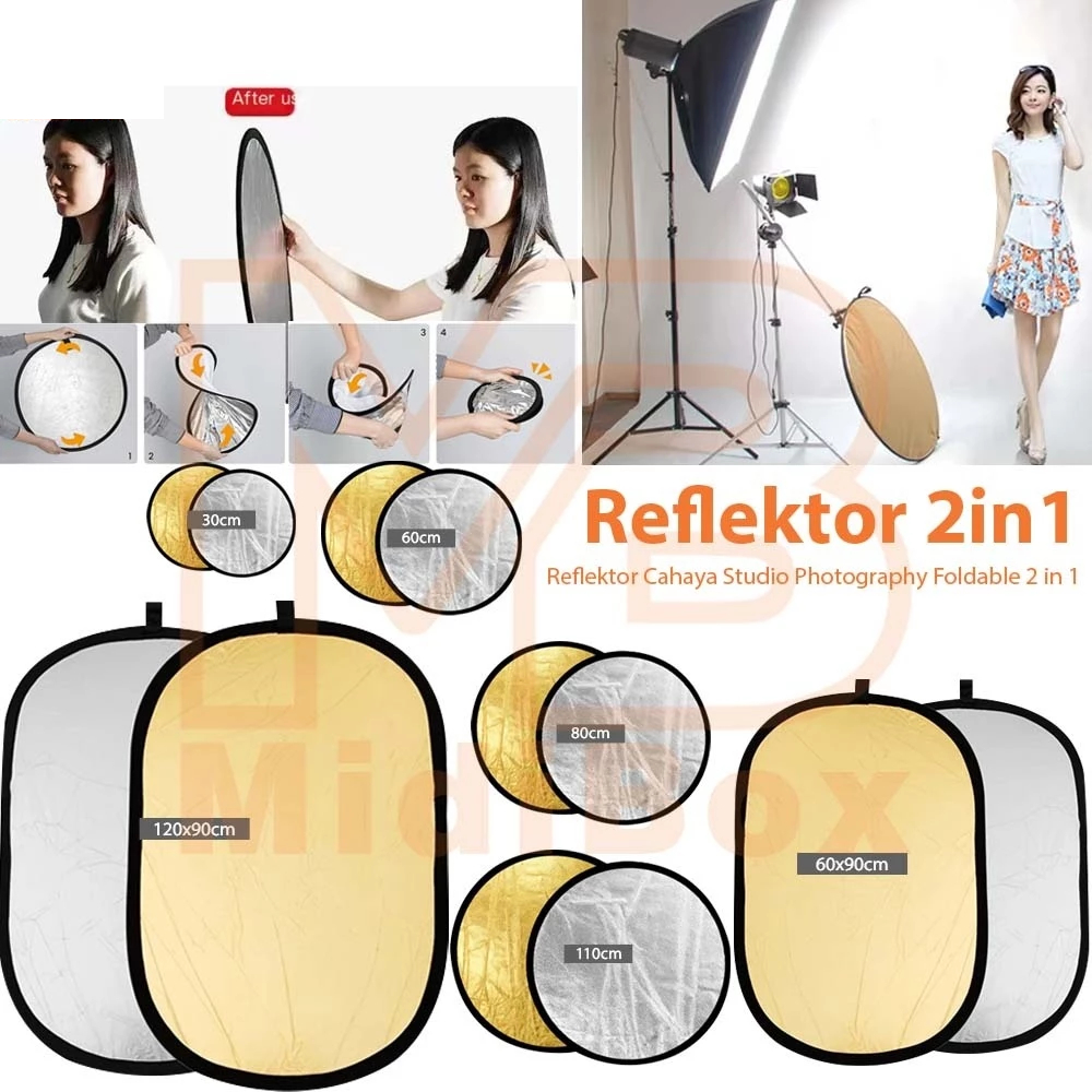 Jual Reflektor Foto Studio Foto 2in1 Reflector Foto Lighting Studio ...