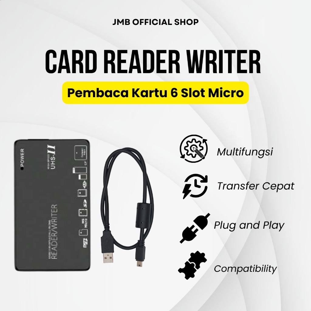 Jual (JMB) USB 2.0 HUB Multi MICRO Splitter TF/SD/MS/CF/M2/XD 6 Ports ...