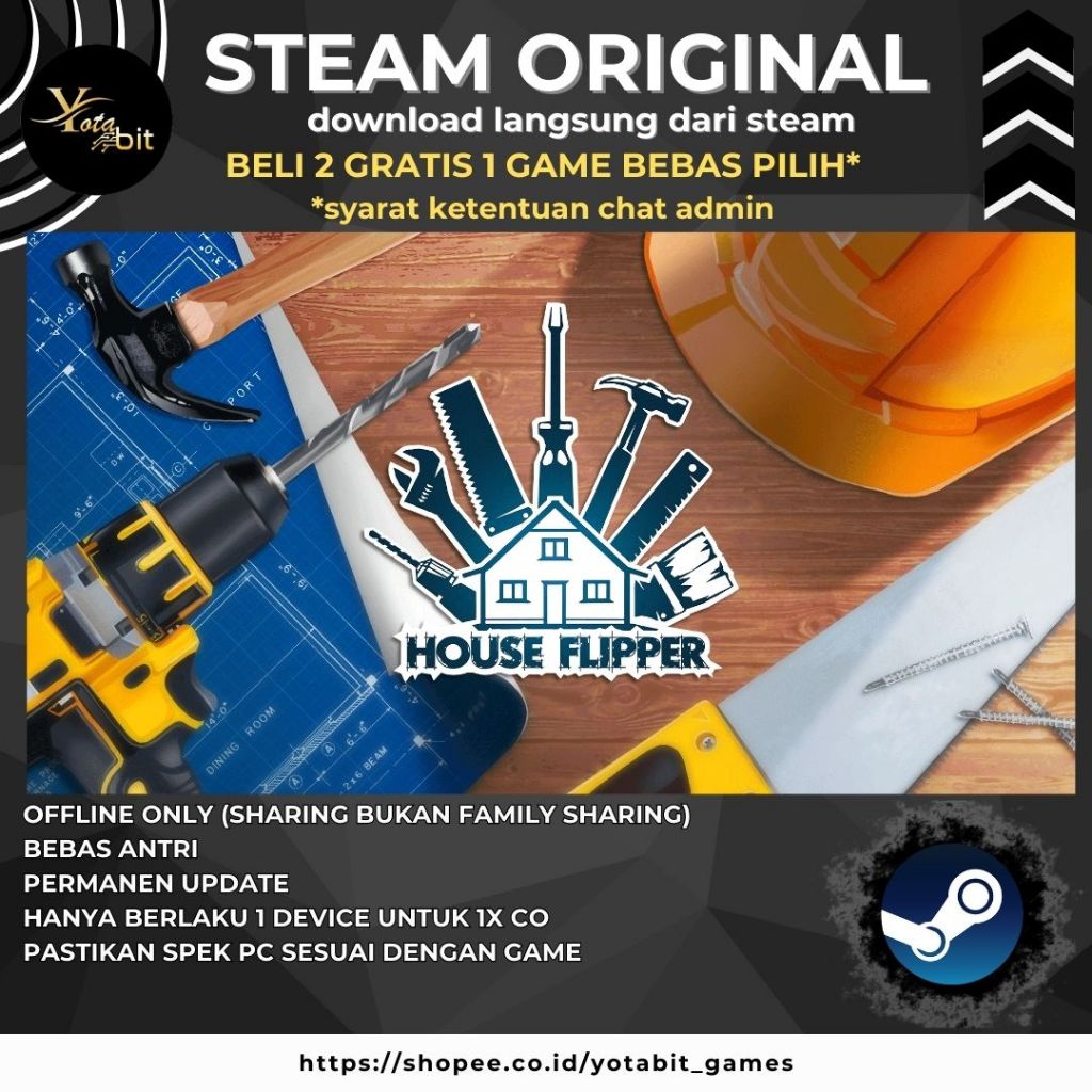 Jual House Flipper Game PC Sharing Original Offline | Shopee Indonesia