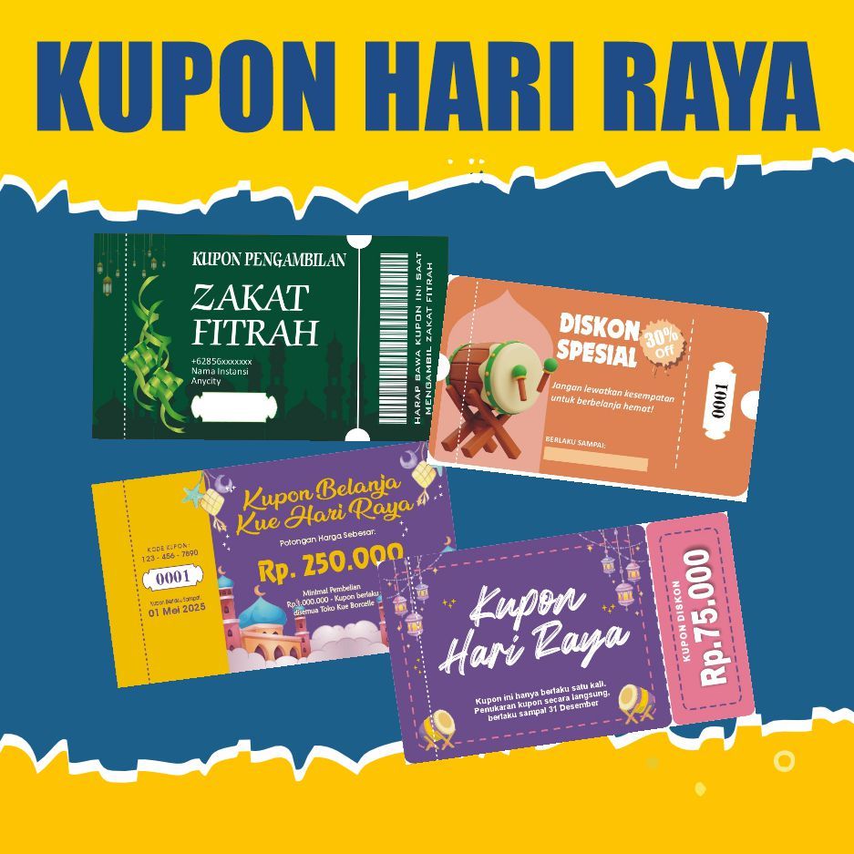Jual CETAK KUPON VOUCHER HARI RAYA | Shopee Indonesia