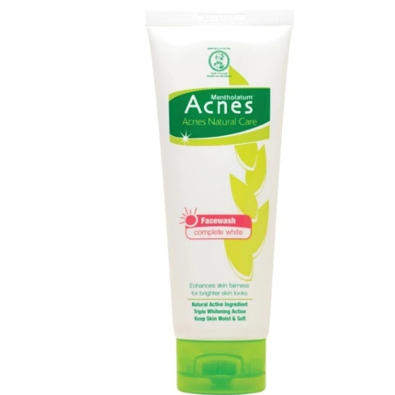 Jual Acnes Natural Care Face Wash Complete White - 100 gr 50gr | Sabun ...
