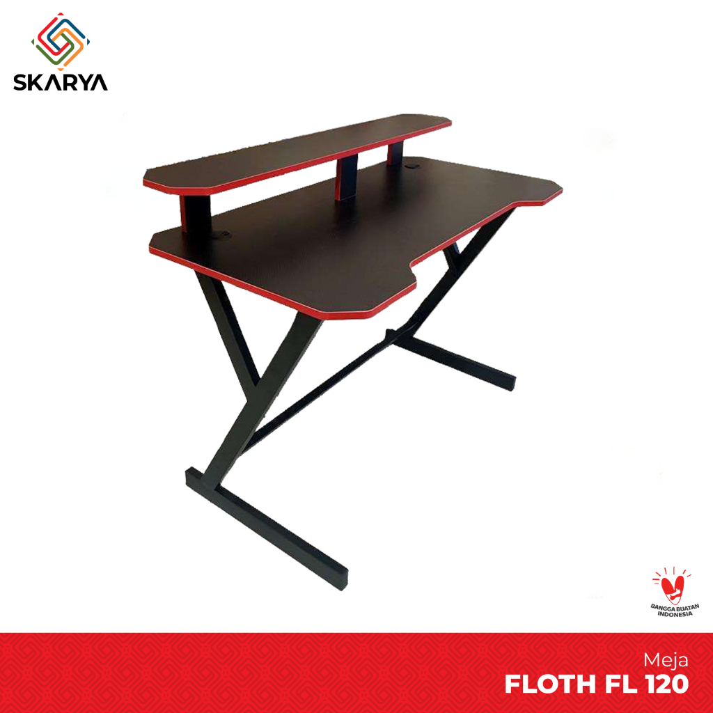 Jual Meja Gaming Meja Komputer Meja Kerja Floth FL120 (Baru) | Shopee ...