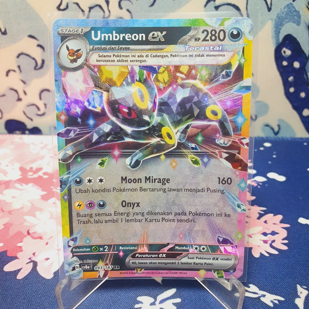 Jual Umbreon ex Terastal RR sv8a 093/187 Pokemon TCG Indonesia Festival Terastal ex | Shopee ...