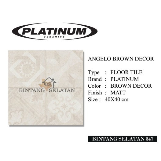 Jual KERAMIK LANTAI PLATINUM KW 1/ FLOOR TILE CERAMIC ANGELO 40X40 MATT | Shopee Indonesia