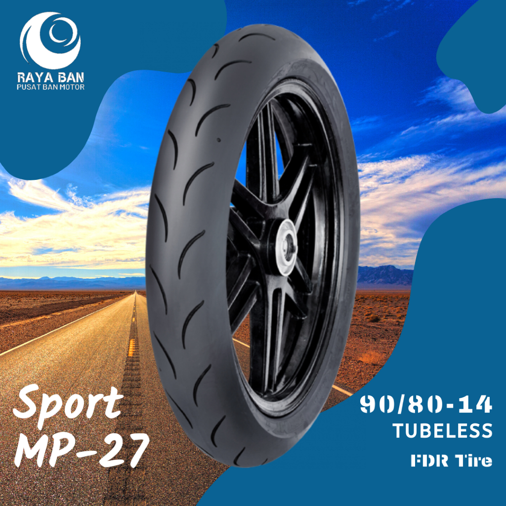 Jual Ban Motor FDR Sport MP27 90/80-14 Tubeless TL Soft Compound MP-27 Ring 14 (Racing Tire ...