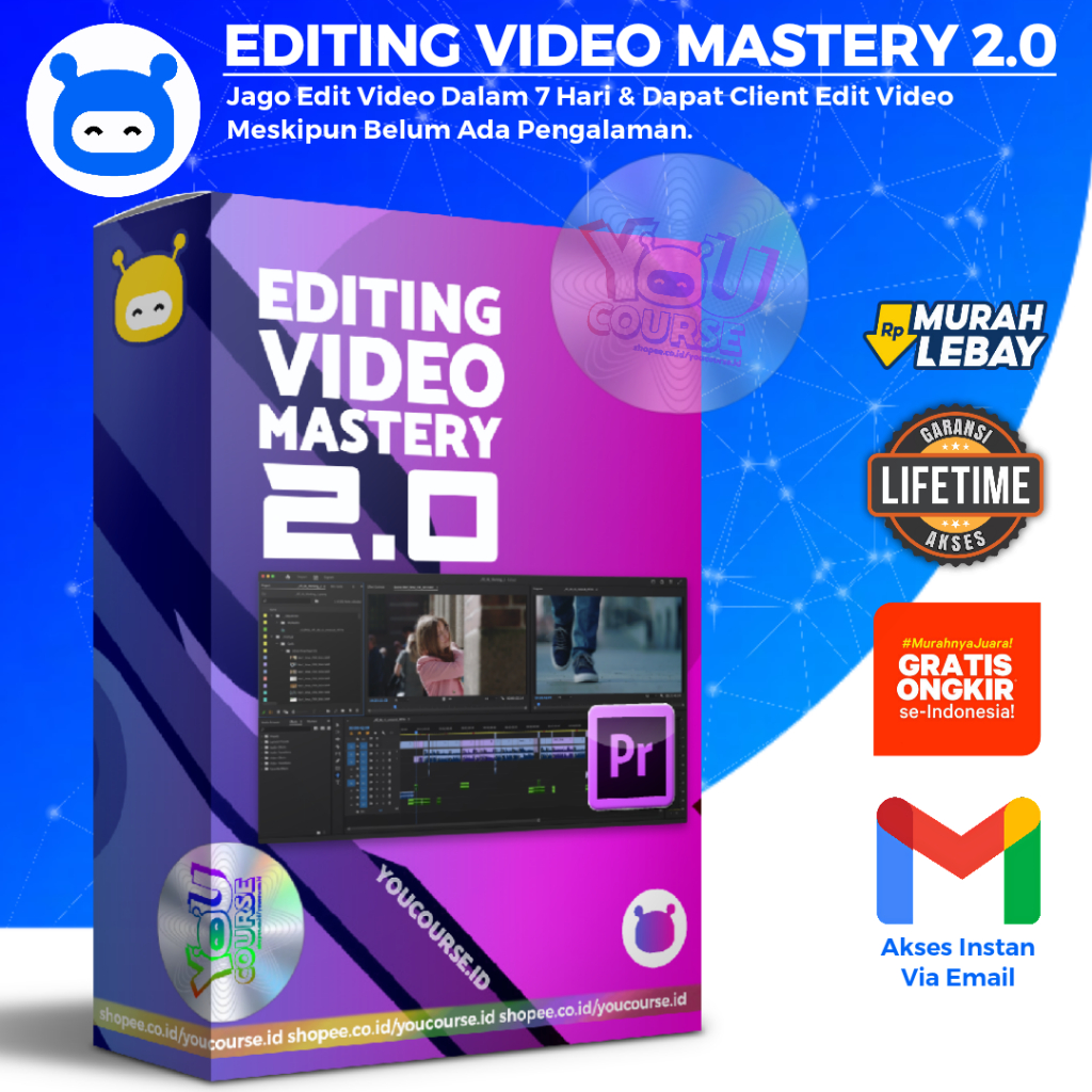 Jual EDITING VIDEO MASTERY 2.0 - Mahir Edit Video Dalam 7 Hari Dan Dapat Client Meski Belum ...