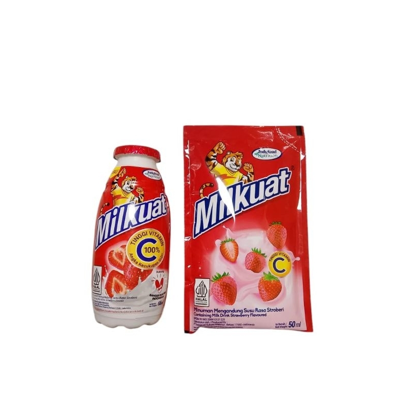Jual paket 5 botol susu Milkuat 65ml + 10 pcs susu bantal milkuat 50 ml ...