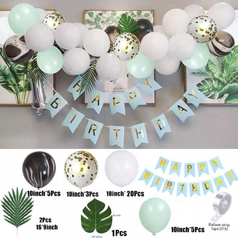 Jual paket dekorasi HBD ultah ulang tahun 30 balon thema safari zoo ...