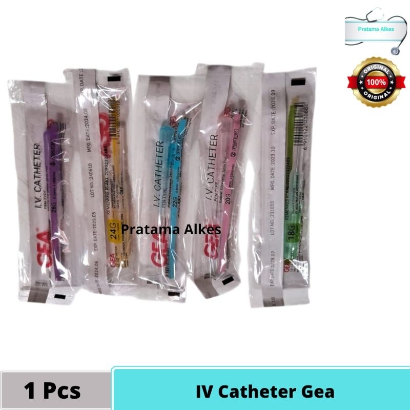 Jual Per Pcs IV Catheter Gea 16G / 18G / 20G / 22G / 24G /26G | Shopee Indonesia