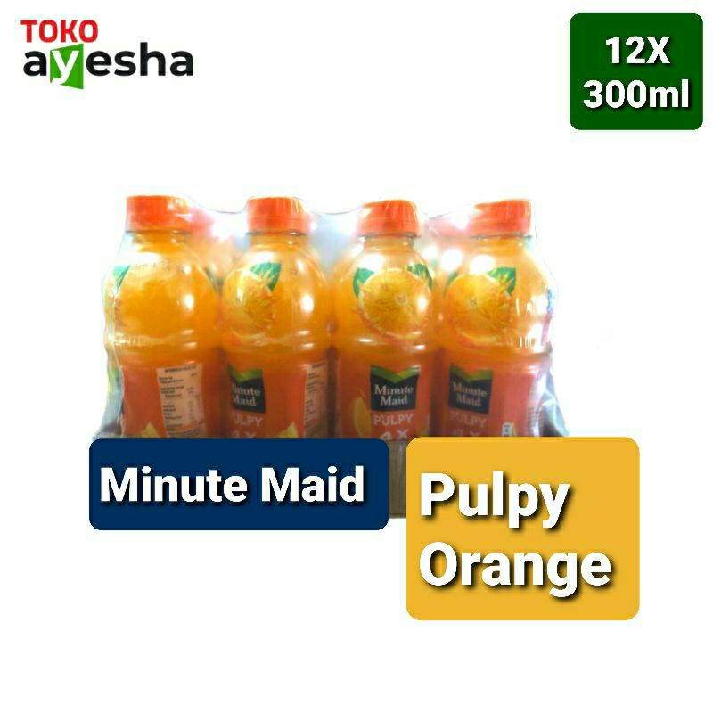 Jual Pulpy Orange Minute Maid 300 Ml - 1 Pack isi 12 Botol | Shopee ...