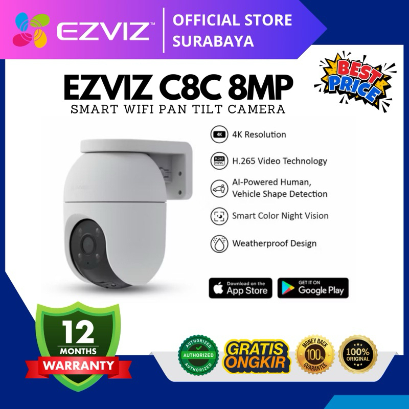 Jual Camera Ezviz C8C 8MP - Produk Terbaru - Wifi Outdoor Camera ...