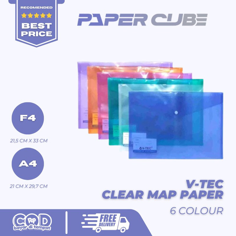 Jual V-TEC CLEAR MAP PAPER F4 - A5 VT CB20 | Shopee Indonesia