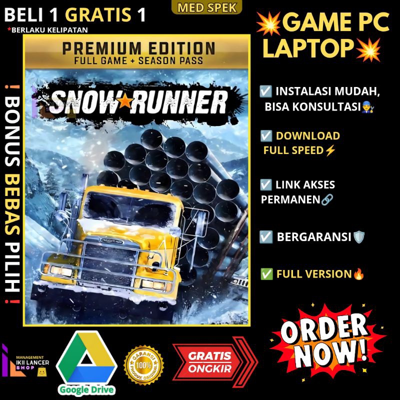 Jual SnowRunner Premium Edition (2020) - PC LAPTOP GAMES - CARA INSTALL ...