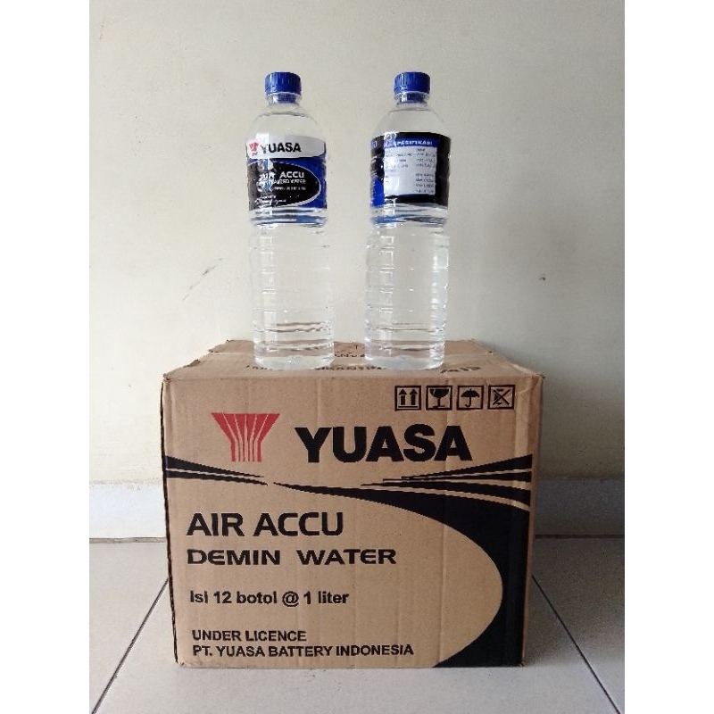 Jual YUASA AIR ACCU AKI TAMBAHAN PURE H2O DEMINERALIZED WATER PH7 LABEL ...