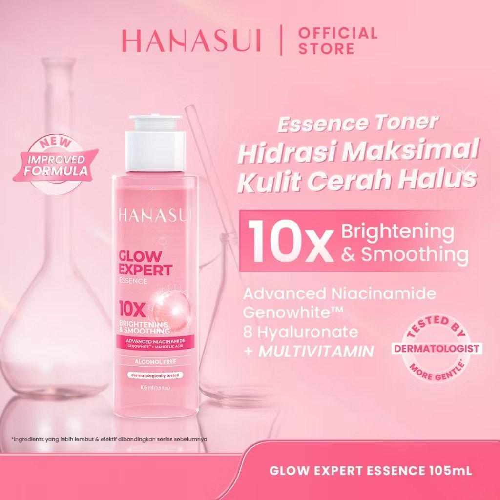 Jual 𝒔𝒉𝒒 - Hanasui Glow Expert Toner Essence New Improved Formula ...