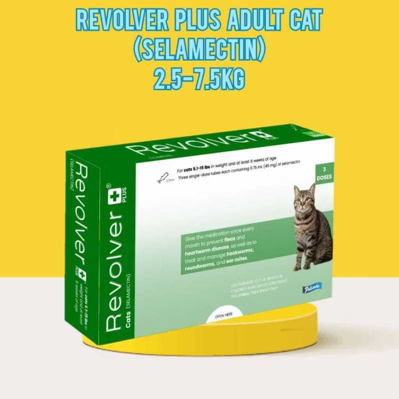 Jual Obat Tetes Kutu Revolver Plus Adult 1Tube / Berat 2,5 - 7,5 KG ...