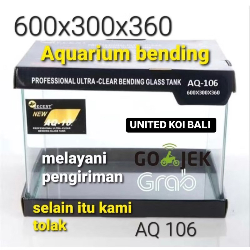Jual AQUAMAN WP AQ 106 AQUARIUM TANK BENDING AQUASCAPE BAHAN KACA UKURAN 60x30x36 cm | Shopee ...