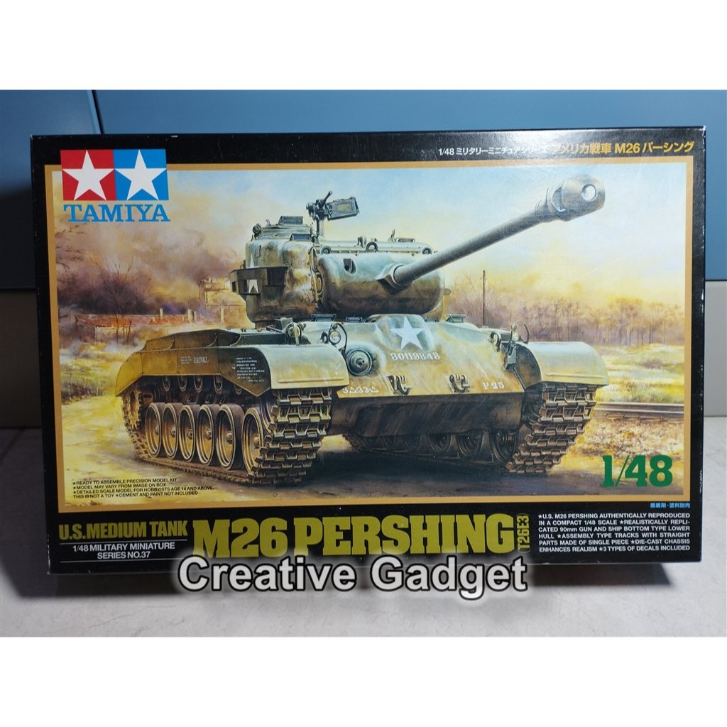 Jual Model kit Tamiya 1/48 - US Medium Tank M26 Pershing with Metal Die ...