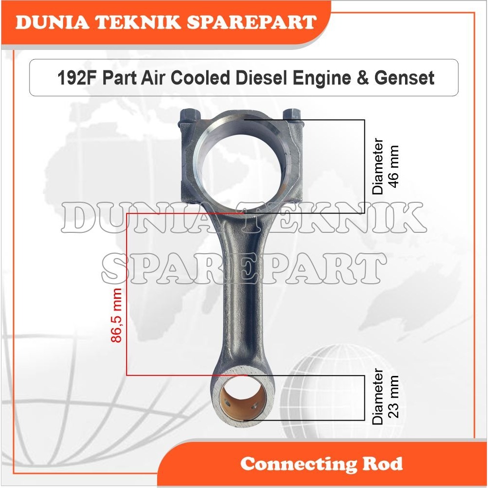 Jual 192F 192FA CONNECTING ROD / CONROD / BATANG PENGHUBUNG MESIN DIESEL / CONNECTING ROD ASSY ...