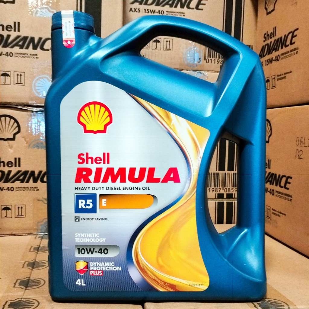 Jual OLI MESIN MOBIL DIESEL HEAVY DUTY SHELL RIMULA R5 E 10W-40 4 LITER ...