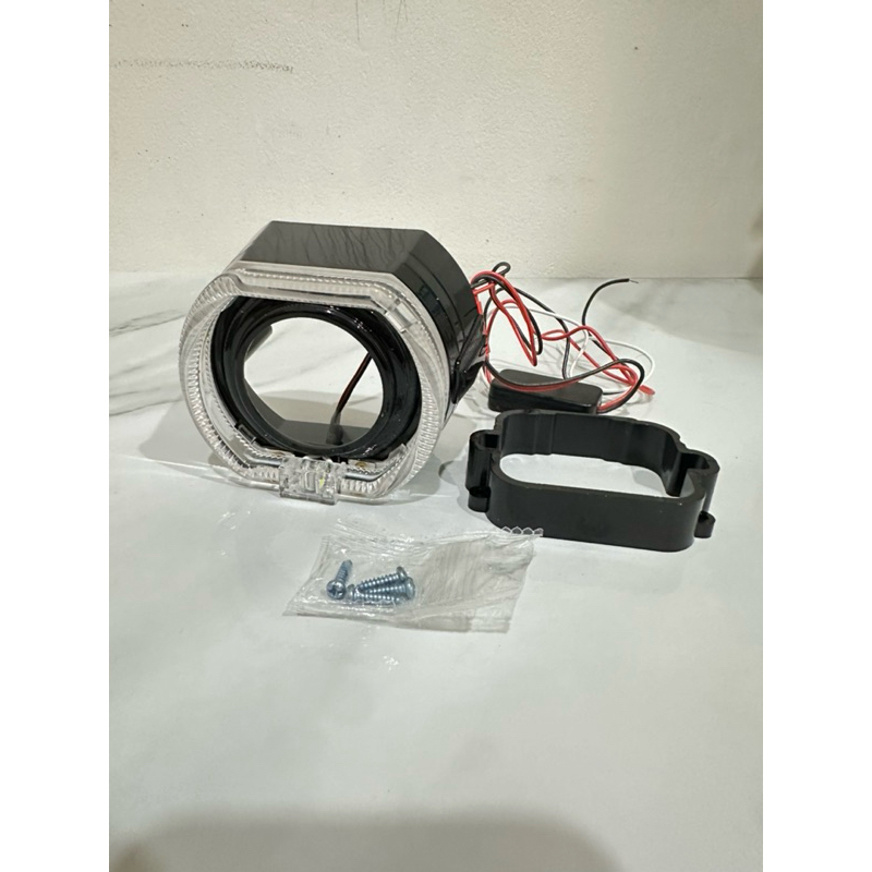 Jual Shroud Projector BiLED BMW FULL Hitam Black Angel Eye Crystal ...