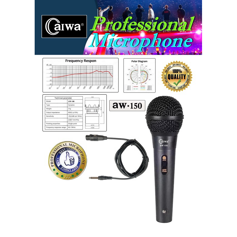 Jual Mic Kabel W-100 W-150 Beta58A Mini Saklar On/Off Suara Jernih ...