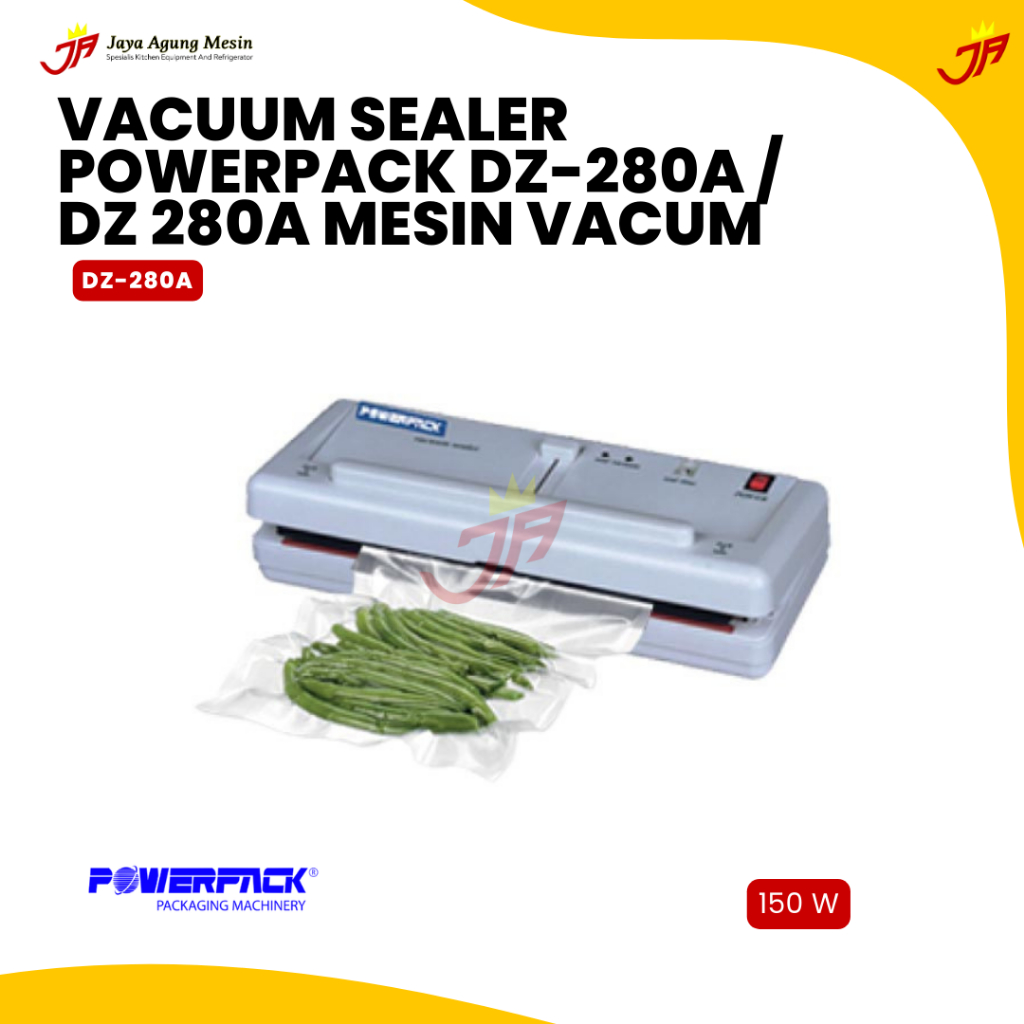 Jual POWERPACK Vacuum Sealer DZ-280A / DZ 280A Mesin Vacum | Shopee ...