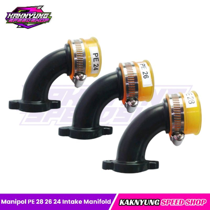 Jual Manipol Pe 28 Bebek PE 26 PE 24 Intake Manipol Karburator Untuk Motor Bebek Universal ...