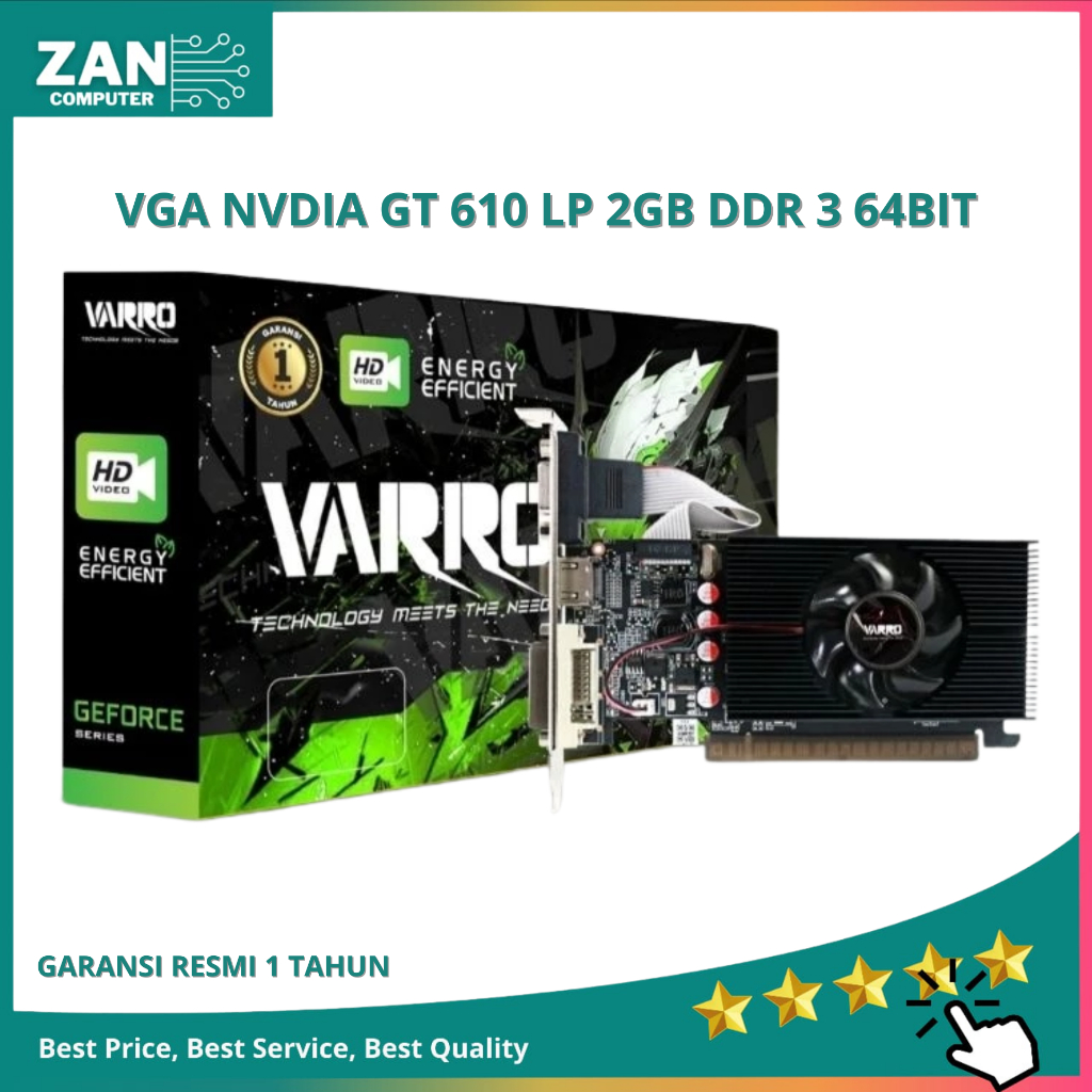 Jual Vga Card DDR 3 Nvdia GT 610 GeForce Varro 2 GB 64 bit Pc Gaming | Shopee Indonesia