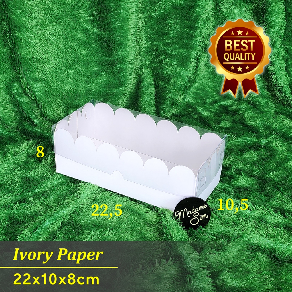 Jual BOX MIKA PUTIH - DUS BOLU - KOTAK BROWNIES - KARDUS 22x10x8 (ISI ...