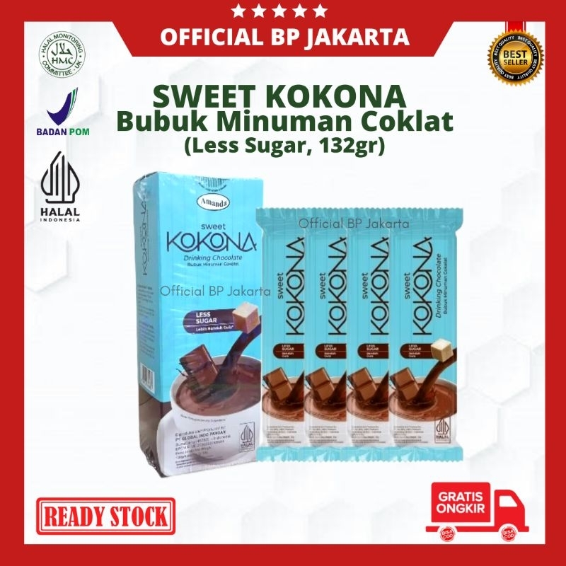 Jual SWEET KOKONA LESS SUGAR BUBUK MINUMAN COKLAT 1BOX ISI 4 SACHET ...