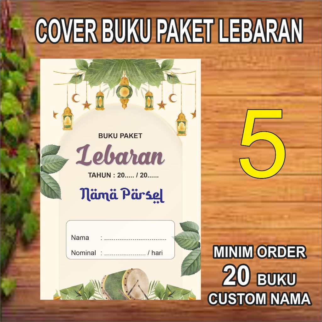 Jual Buku Tabungan Lebaran Harian custom nama Parcel | Shopee Indonesia
