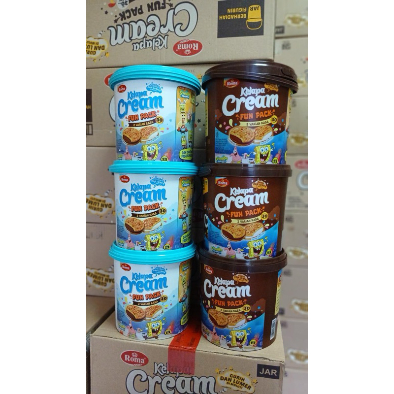 Jual MYESHA STORE ID - ROMA KELAPA CREAM FUN PACK JAR 297 GR( ISI 30 ...