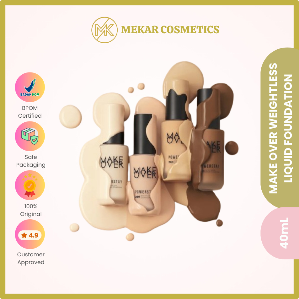 Jual MAKE OVER WEIGHTLESS LIQUID FOUNDATION | Shopee Indonesia