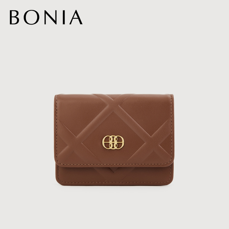 Jual Bonia - Lean Bifold Card Holder Brown | Shopee Indonesia