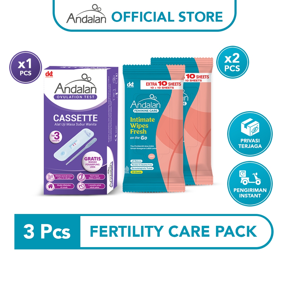 Jual Fertility Care Pack (Andalan Fresh Intimate Wipes x2 + Andalan ...