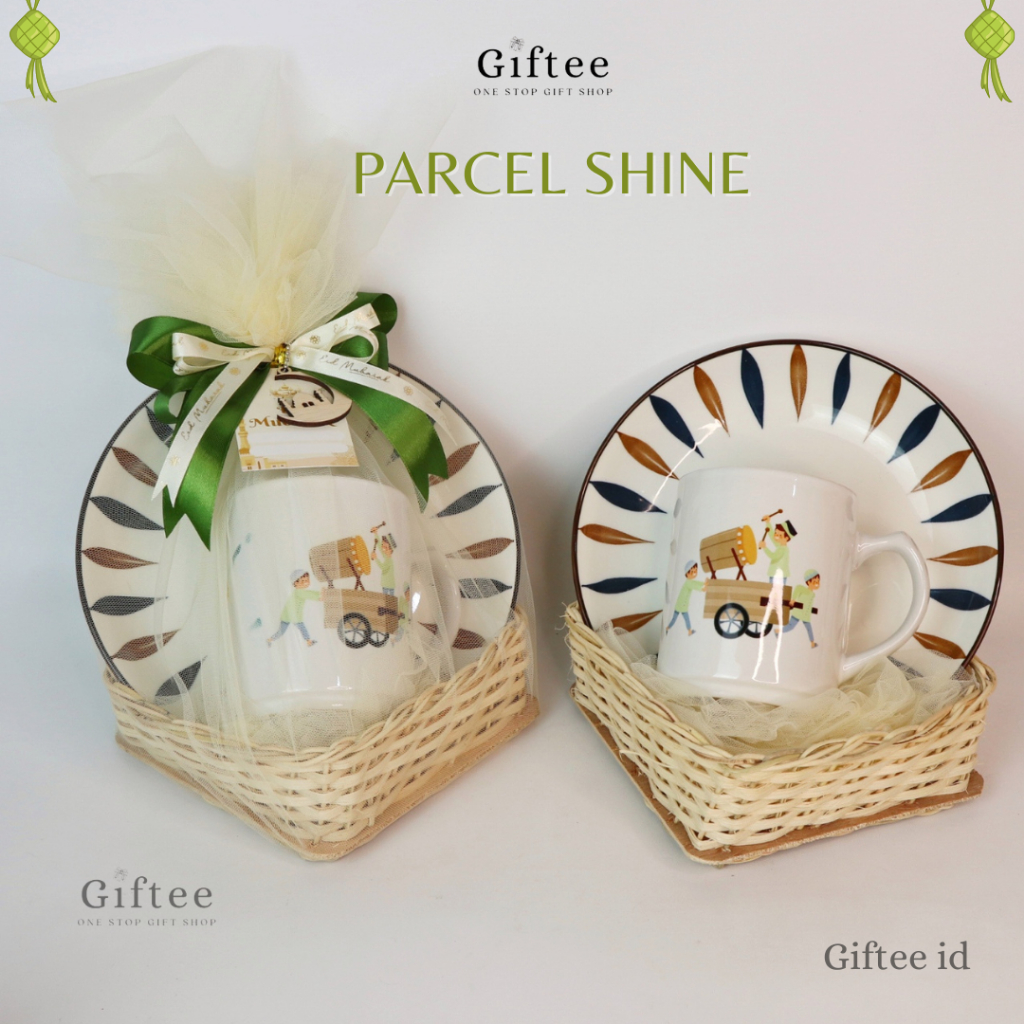 Jual PARCEL LEBARAN SHINE ISI PIRING CERAMIC MUG SET HAMPERS LEBARAN ...