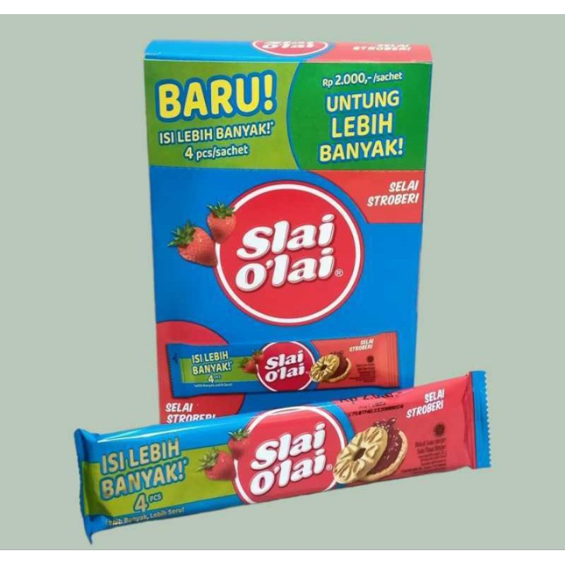 Jual Slai O'lai Biskuit Strawberry Biskuit Slai Olai 1 pack 10 @32gr ...