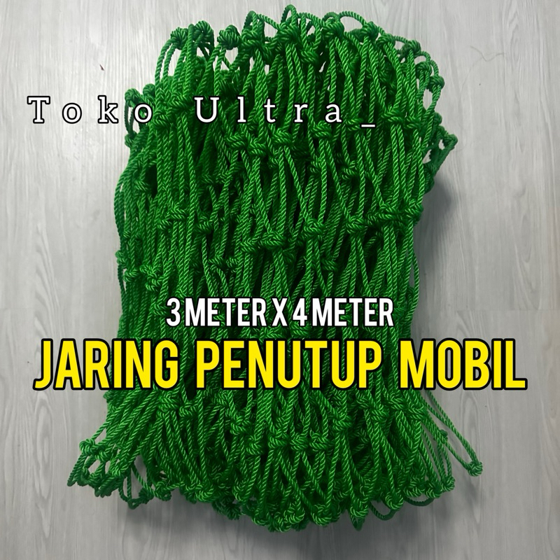 Jual JARING PENUTUP MOBIL BAK 3X4 LUBANG KECIL 8cm / JARING PIK UP ...