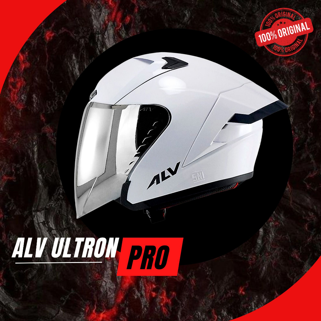 Jual ALV ULTRON PRO HELM HALF FACE SOLID STANDART SNI | Shopee Indonesia