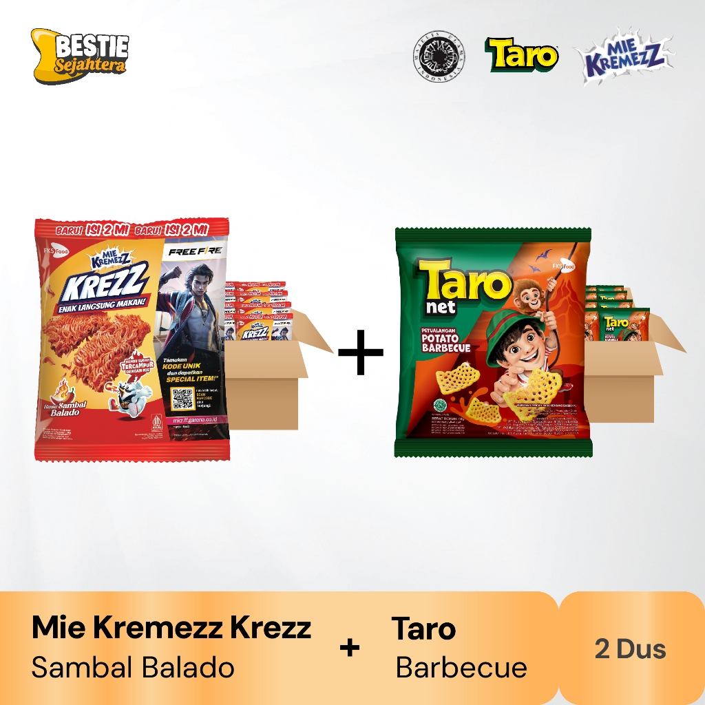 Jual Paket Bundling - Kremezz Krezz Sambal Balado - Taro Barbecue - 2 ...