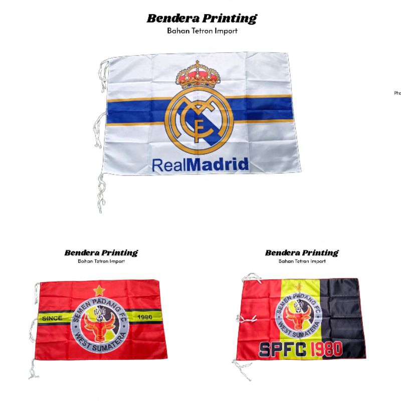 Jual Bendera Printing Bendera Semen Padang FC Bendera Real Madrid CF ...