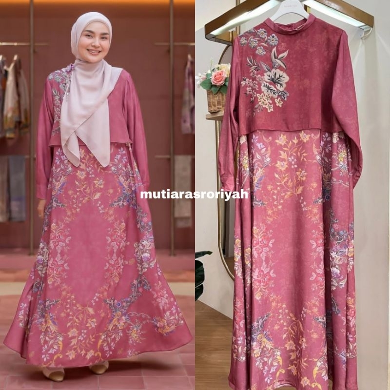 Jual READY STOCK Isvara Dress Raspberry Ria Miranda Raya Seruna 2025 ...