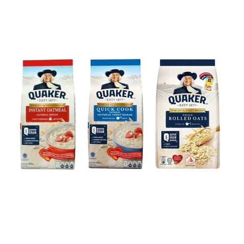 Jual QUAKER OAT INSTANT/QUICK COOK/ROLLED OATS 800GR | Shopee Indonesia