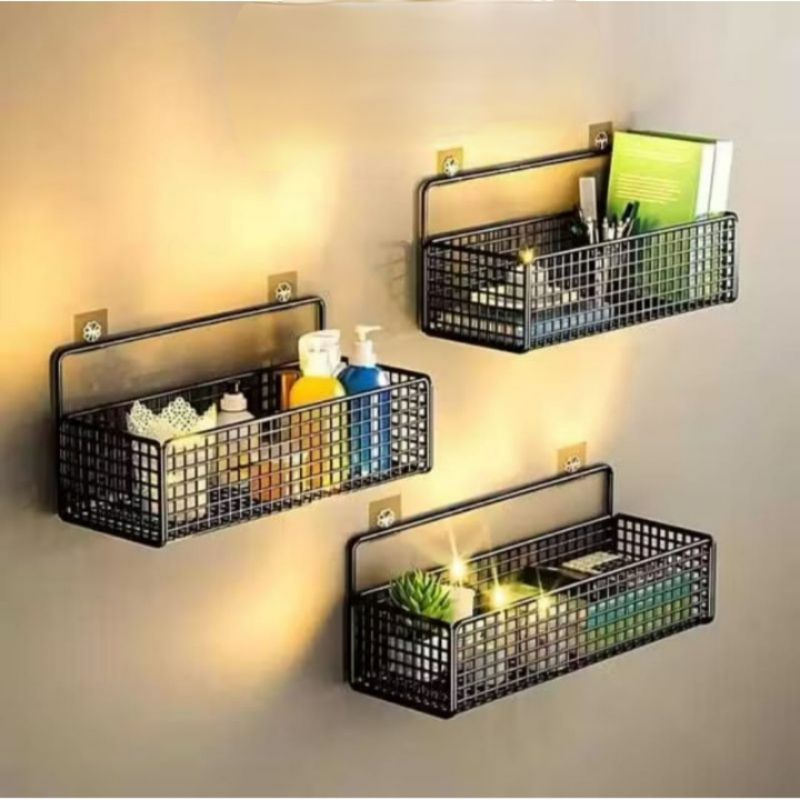 Jual Rak Gantung Tempel Dinding Rak Keranjang Jaring Serbaguna Rak ...