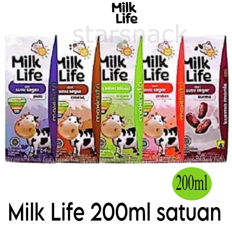 Jual Milk Life susu UHT 200 ml ecer satuan | Shopee Indonesia