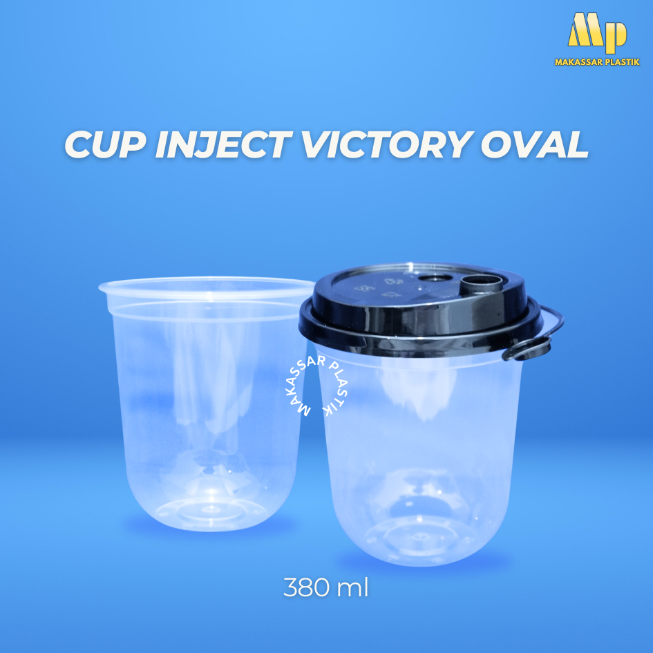 Jual CUP INJECT VICTORY OVAL 380 ML / GELAS INJECT OVAL / GELAS INJECT ...