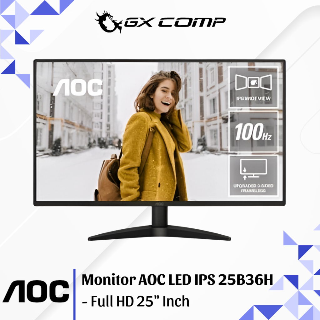 Jual AOC IPS Monitor 24.5 inch 25B36H - 100Hz | Shopee Indonesia