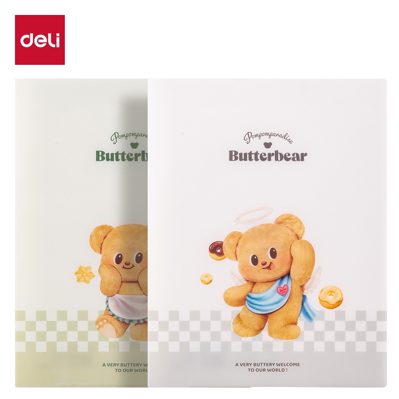 Jual Deli x Butterbear Map File / Report Cover Map Plastik 4 Slot ...